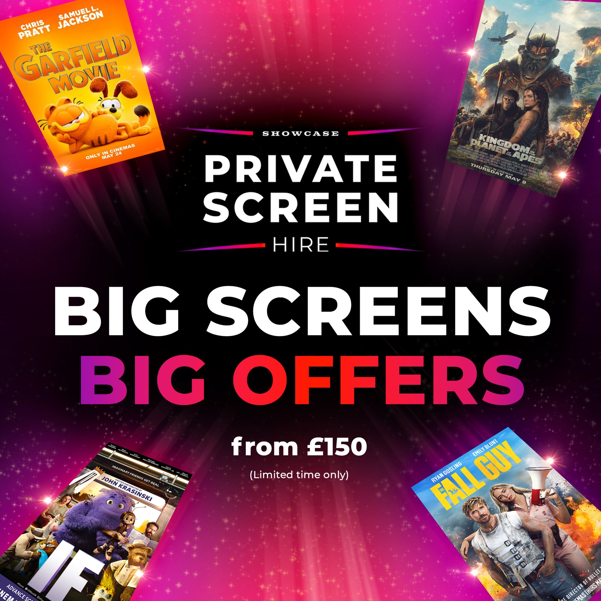 Private Screen Hire | Rent A Cinema - Showcase Cinemas - UK
