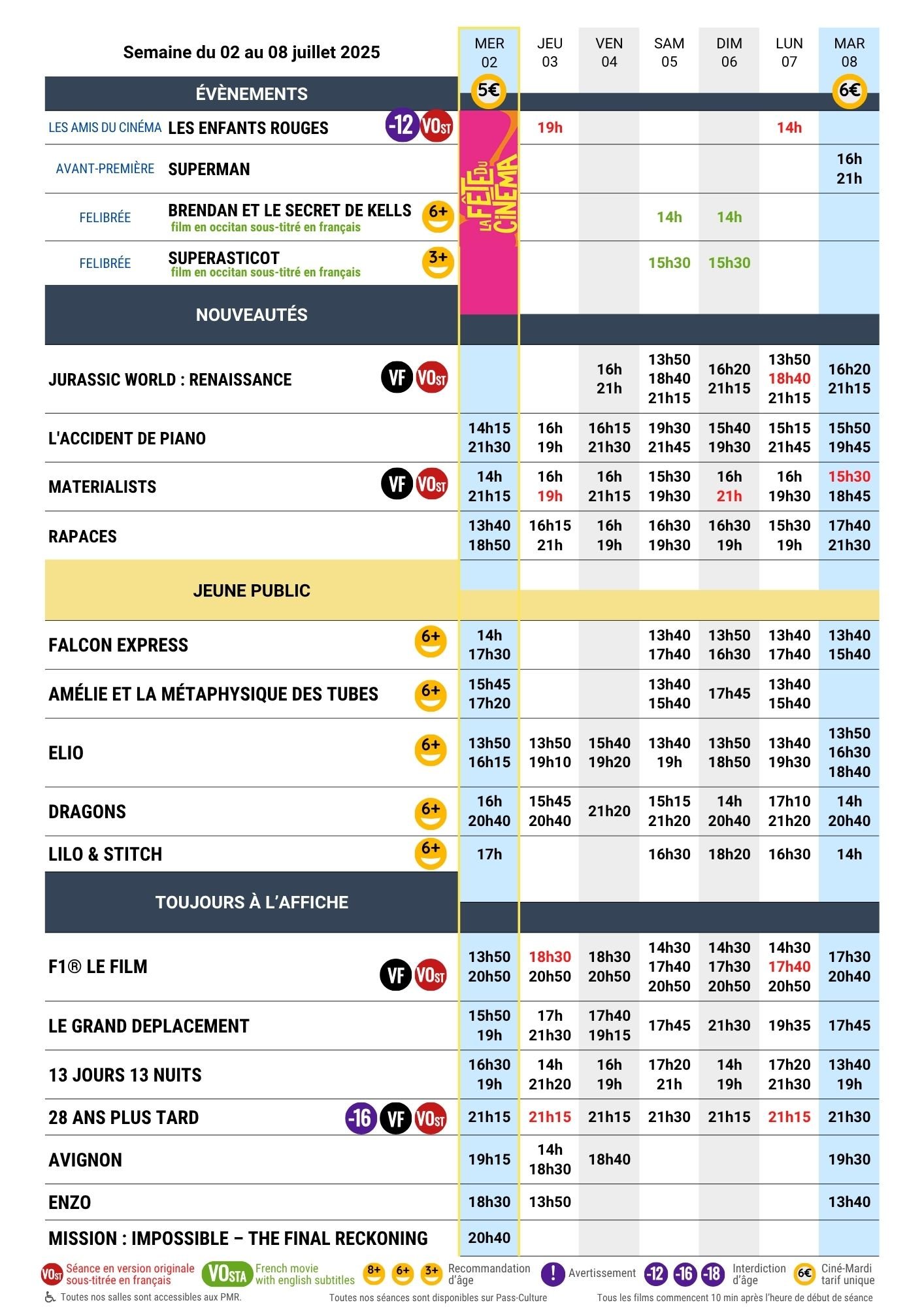Programme - Cinéma Le Rex - Sarlat