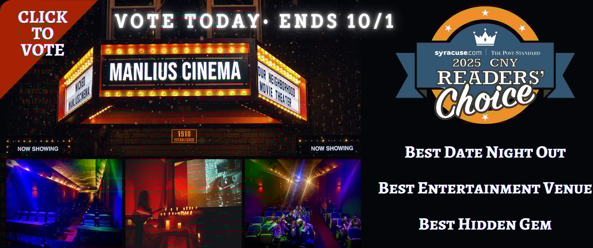 Historic movie theater playing new releases & independent films ...