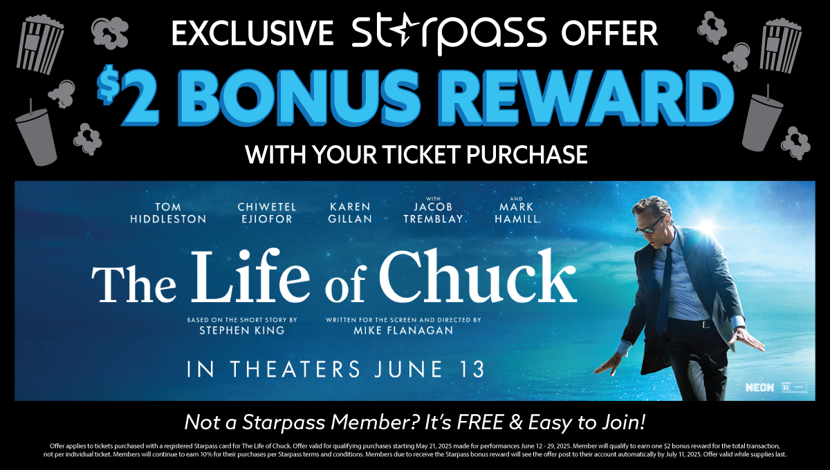 The Life Of Chuck Movie ticket at Showcase Cinemas - Showcase Cinemas - US