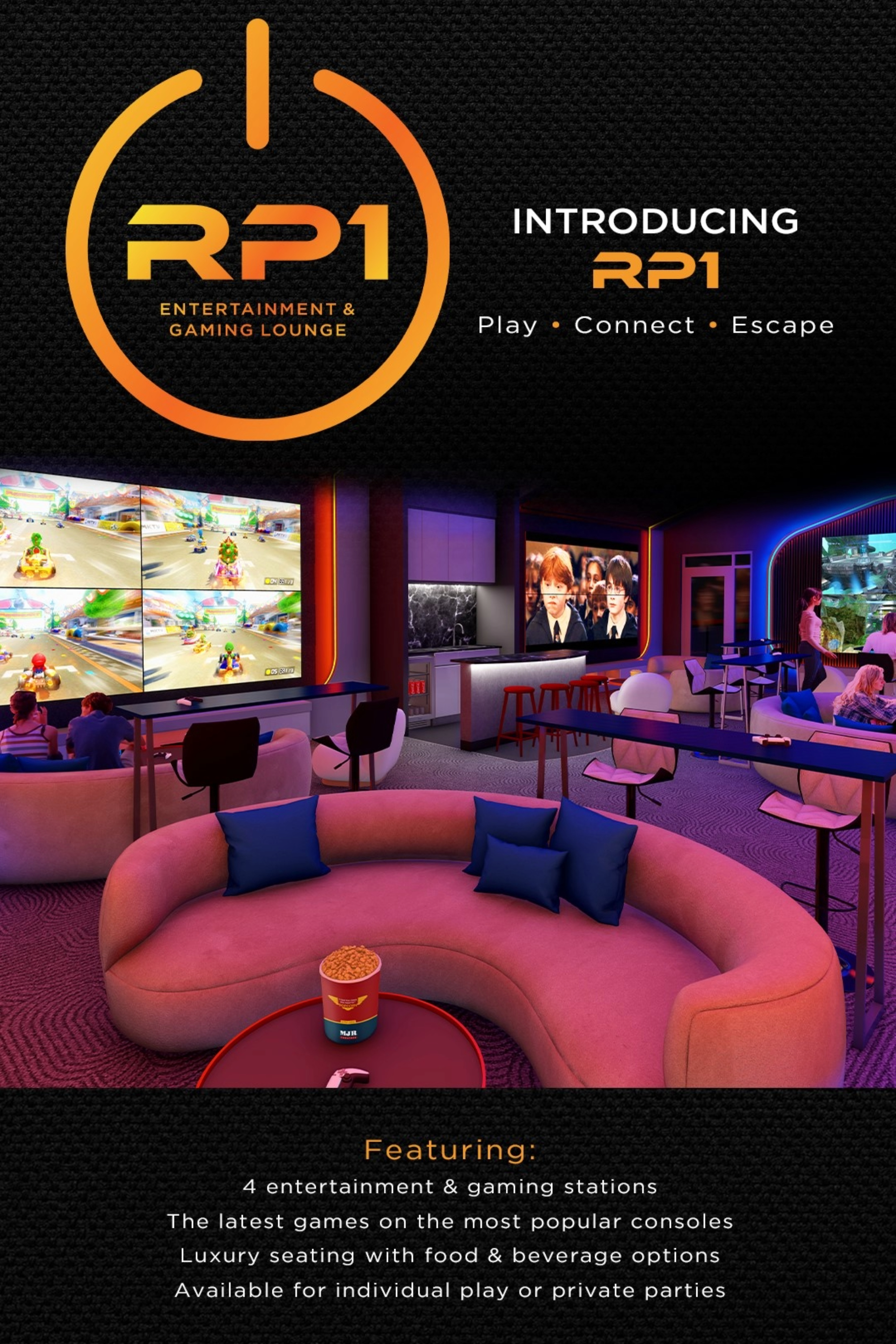 RP1: Gaming and Entertainment Lounge Showtimes & Tickets - MJR Theatres